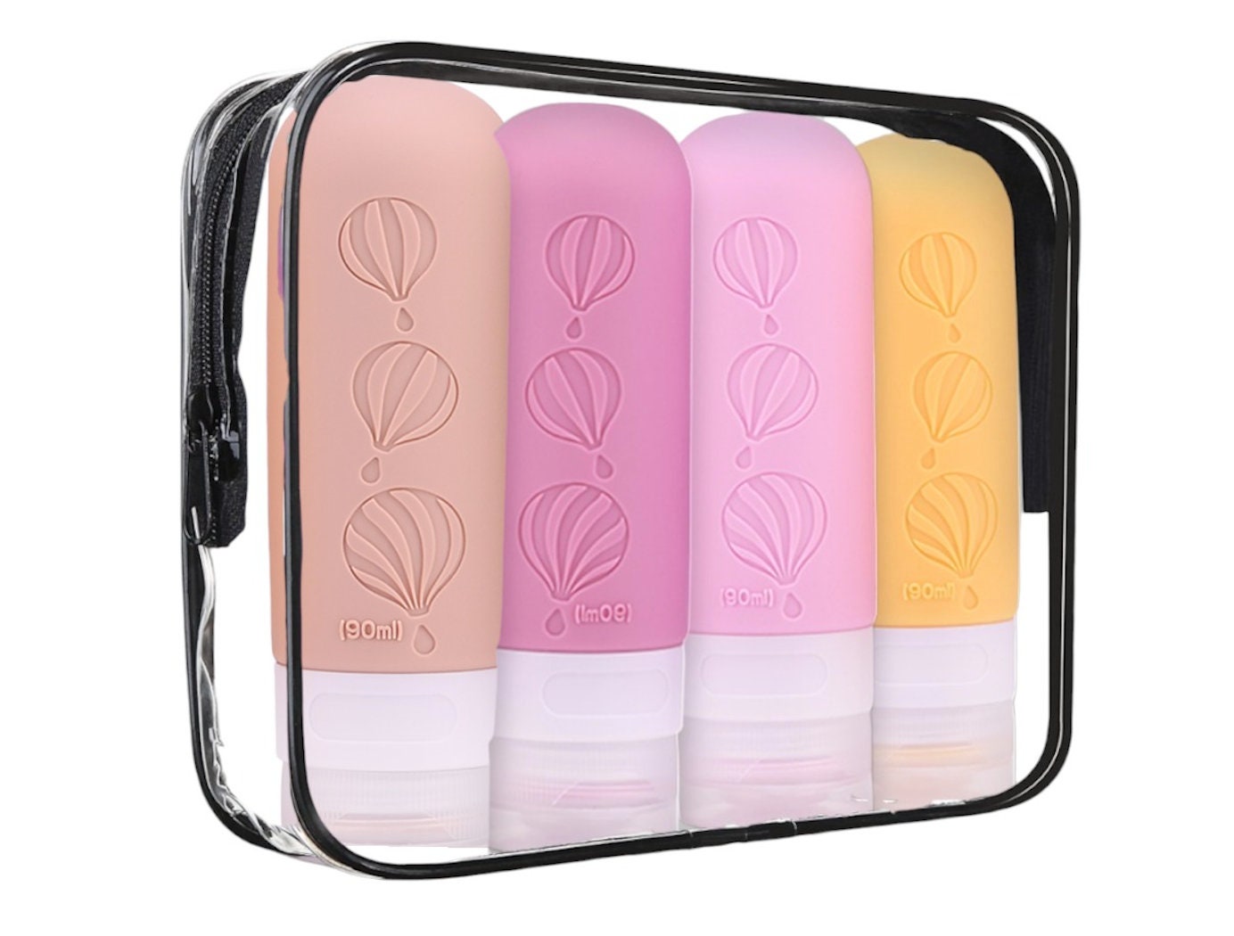 Silicone Travel Bottles, 4 Pack Travel Containers, Refillable Squeeze ...