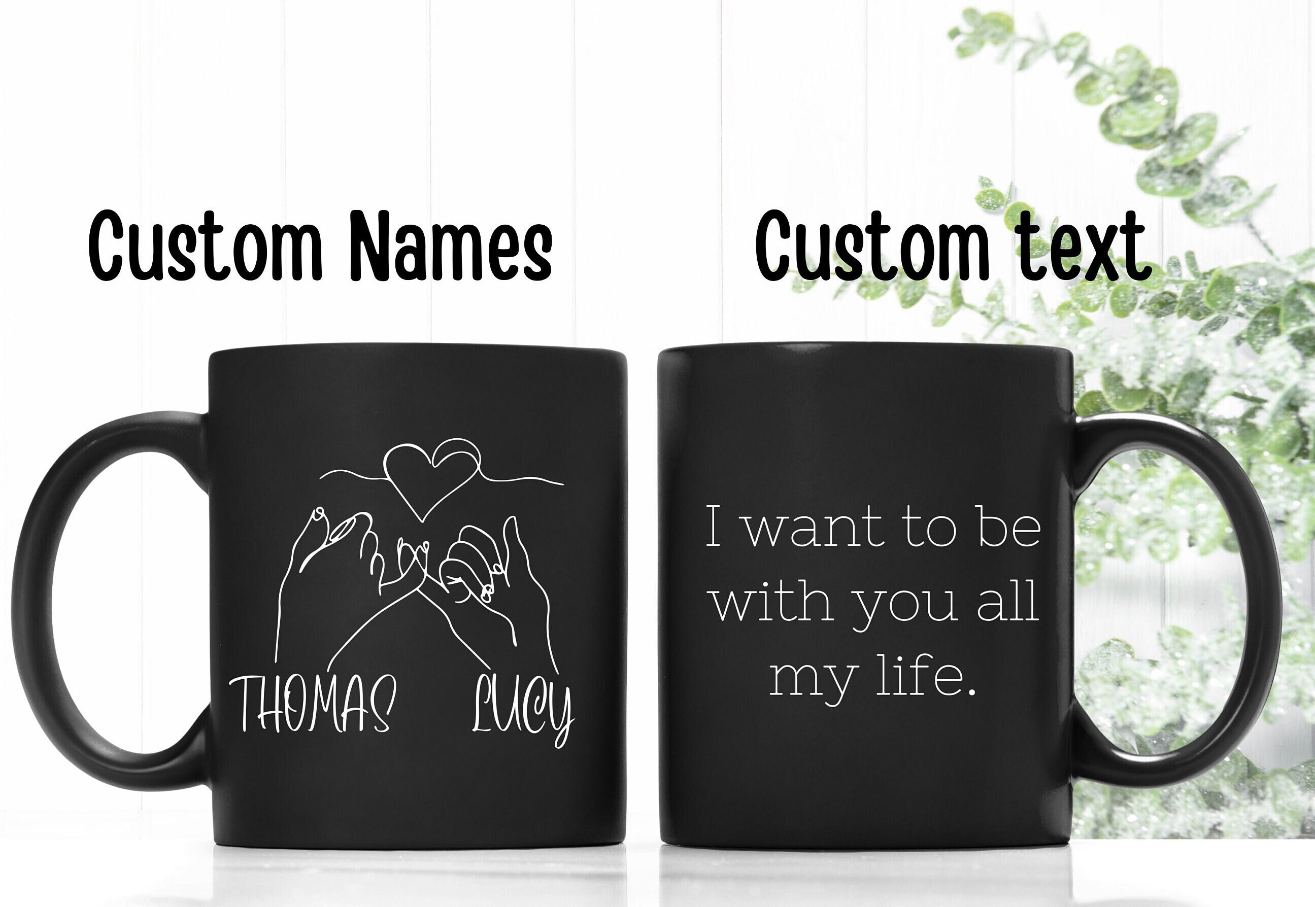 Personalized Pinky Promise Holding Hands Mug, Pinky Promise Gift, Gift ...