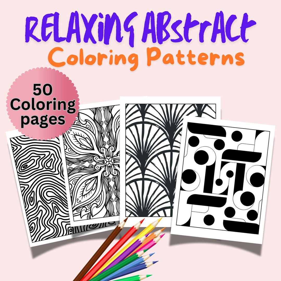 Abstract Coloring Pages for Adults, Abstract Pattern, Coloring Book ...