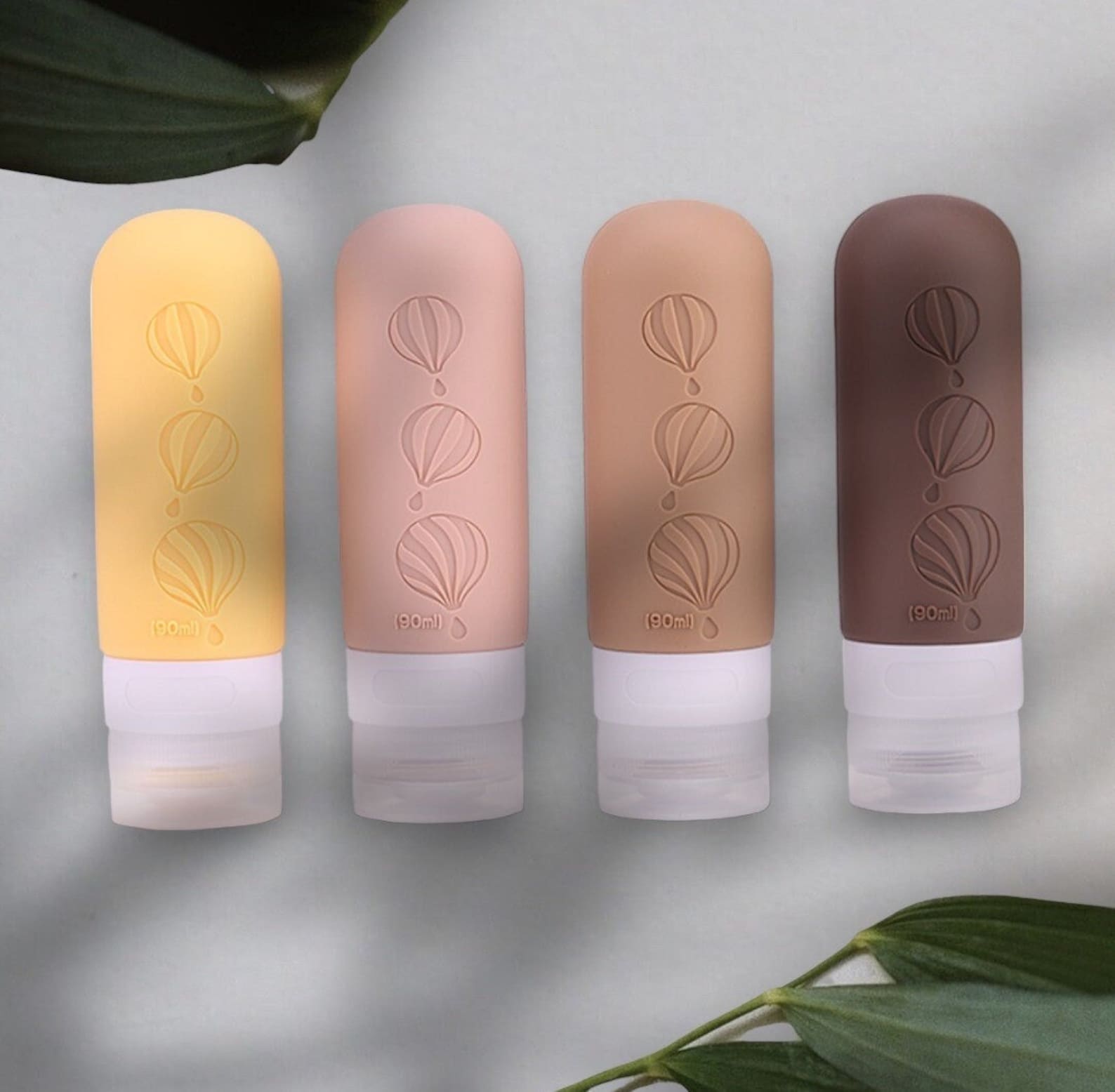 Silicone Travel Bottles, 4 Pack Travel Containers, Refillable Squeeze ...