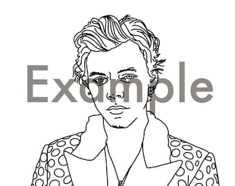 Harry Styles Coloring Book - Etsy