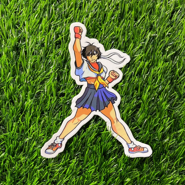 Street Fighter Sakura Sticker - Etsy