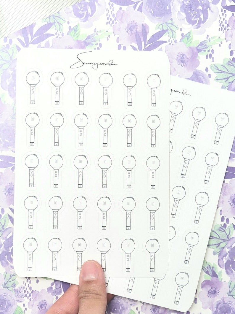 BTS Light Stick ARMY Bomb Sticker Sheet - Etsy