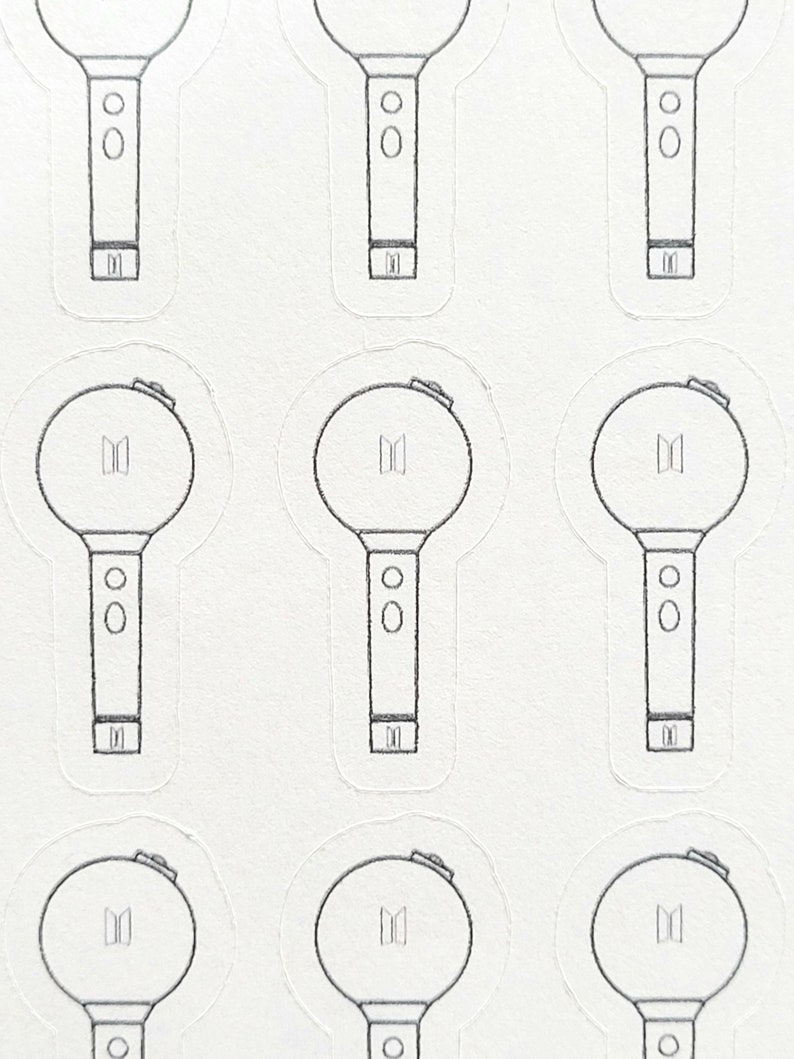 BTS Light Stick ARMY Bomb Sticker Sheet - Etsy