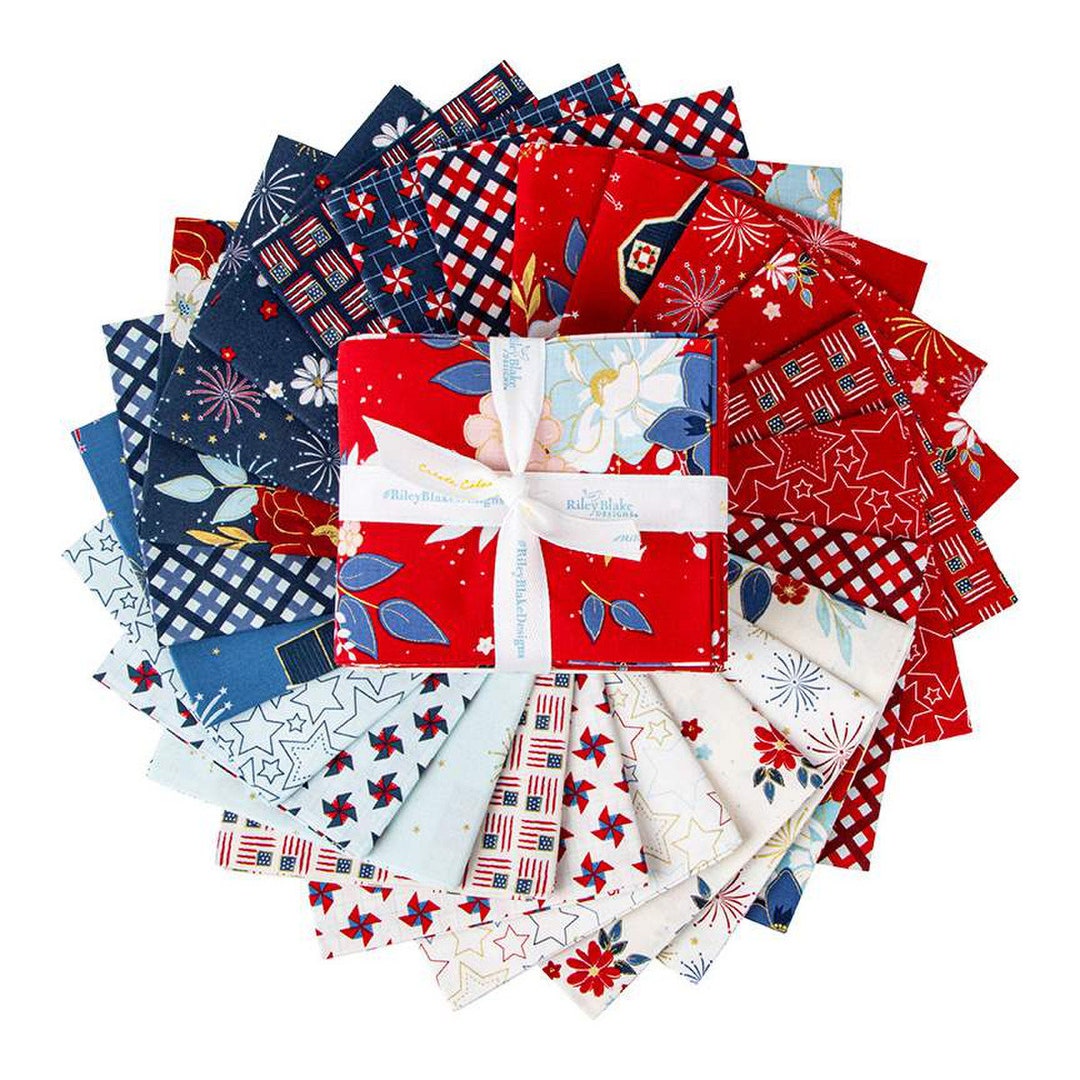 Sweet Freedom Fat Quarter Bundle by Beverly Mccullough for Riley Blake ...