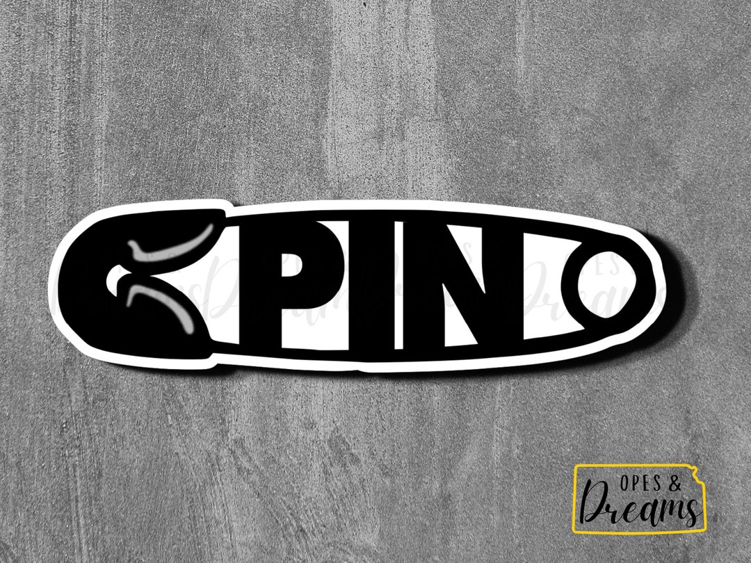 Safety Pin Waterproof Vinyl Wrestling Sticker - Etsy