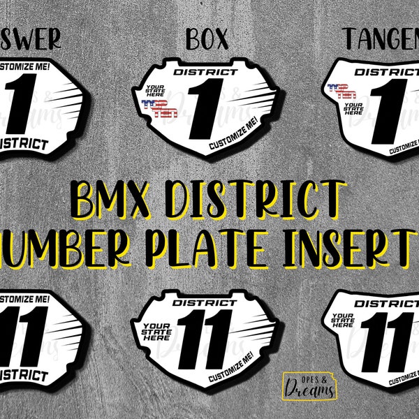 Bmx Number Plate Inserts - Etsy