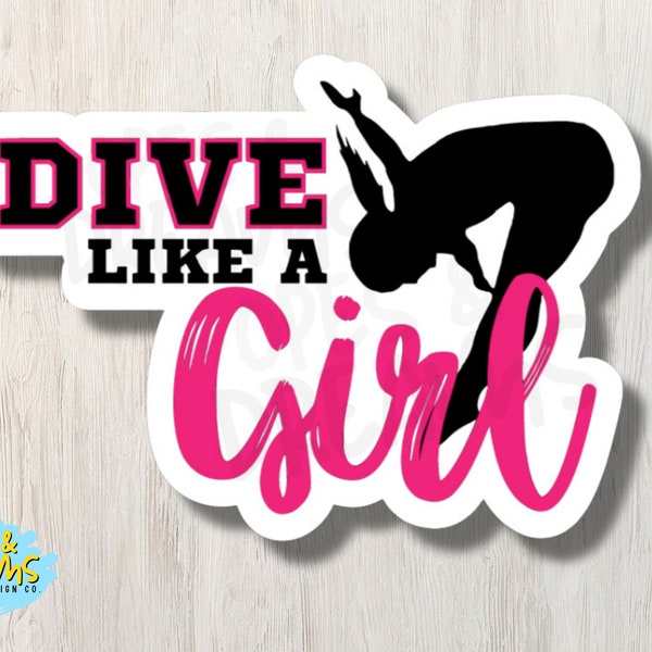 Diving Girl - Etsy