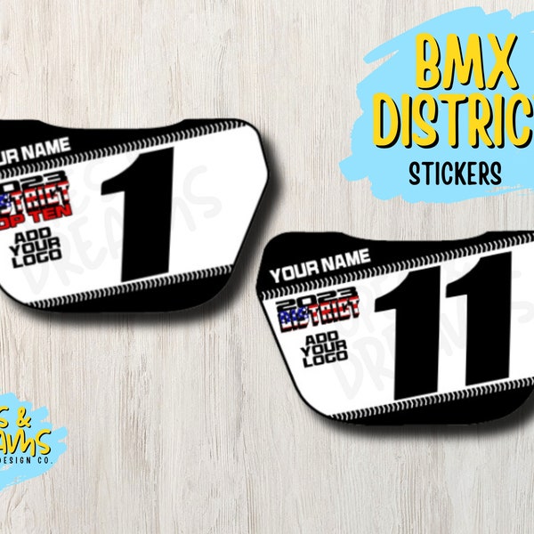 Bmx Number Plate Stickers - Etsy