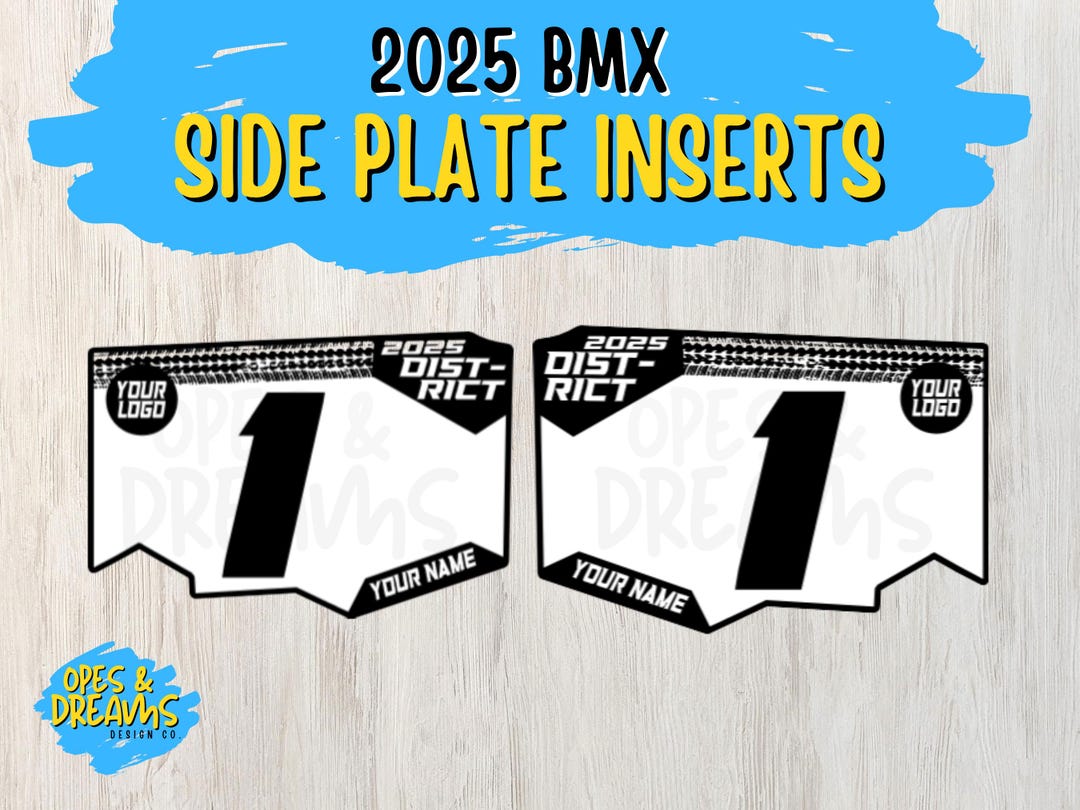 Customizable BMX Side Plate Decals: District, State, Gold Cup, Roc, NAG ...