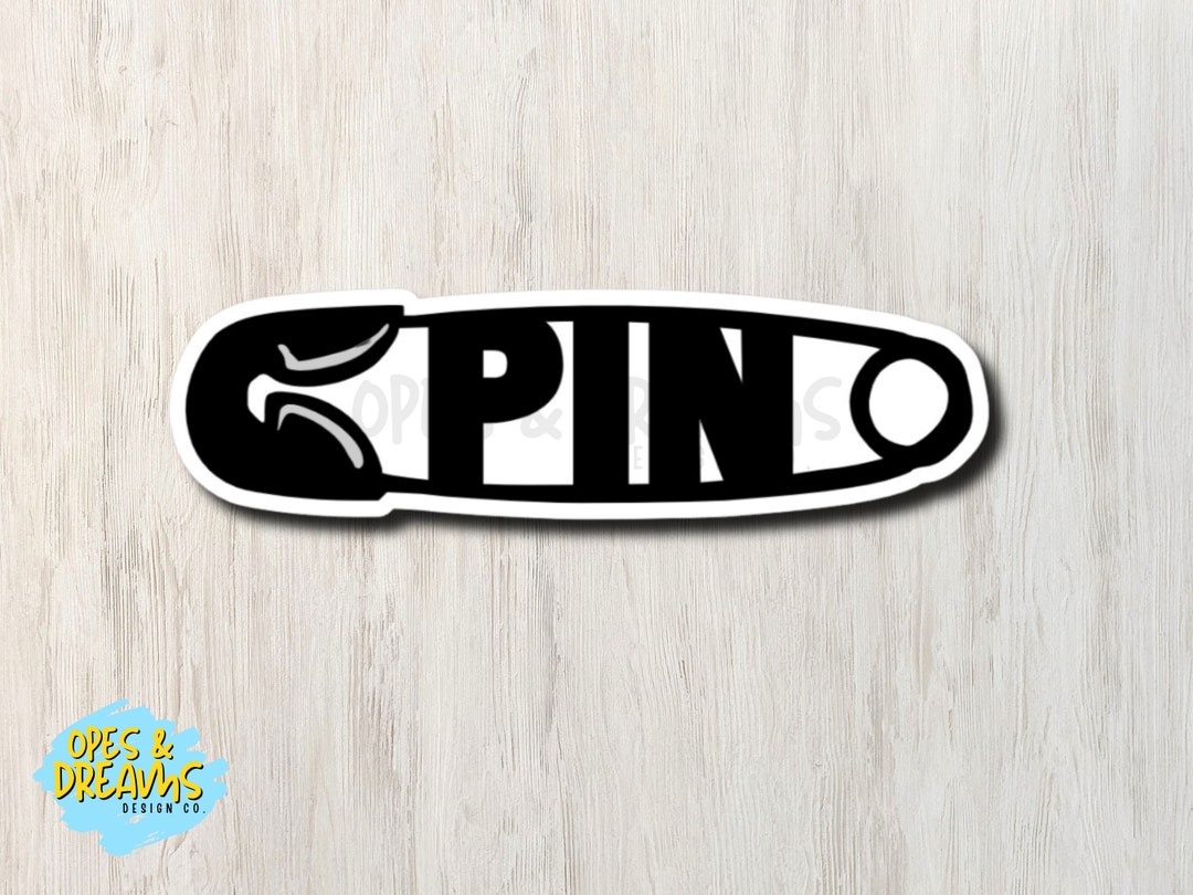 Safety Pin - Waterproof, Vinyl Wrestling Sticker - Etsy