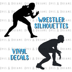 Wrestling Vinyl Decal - Wrestler Silhouette - Boy or Girl - Etsy
