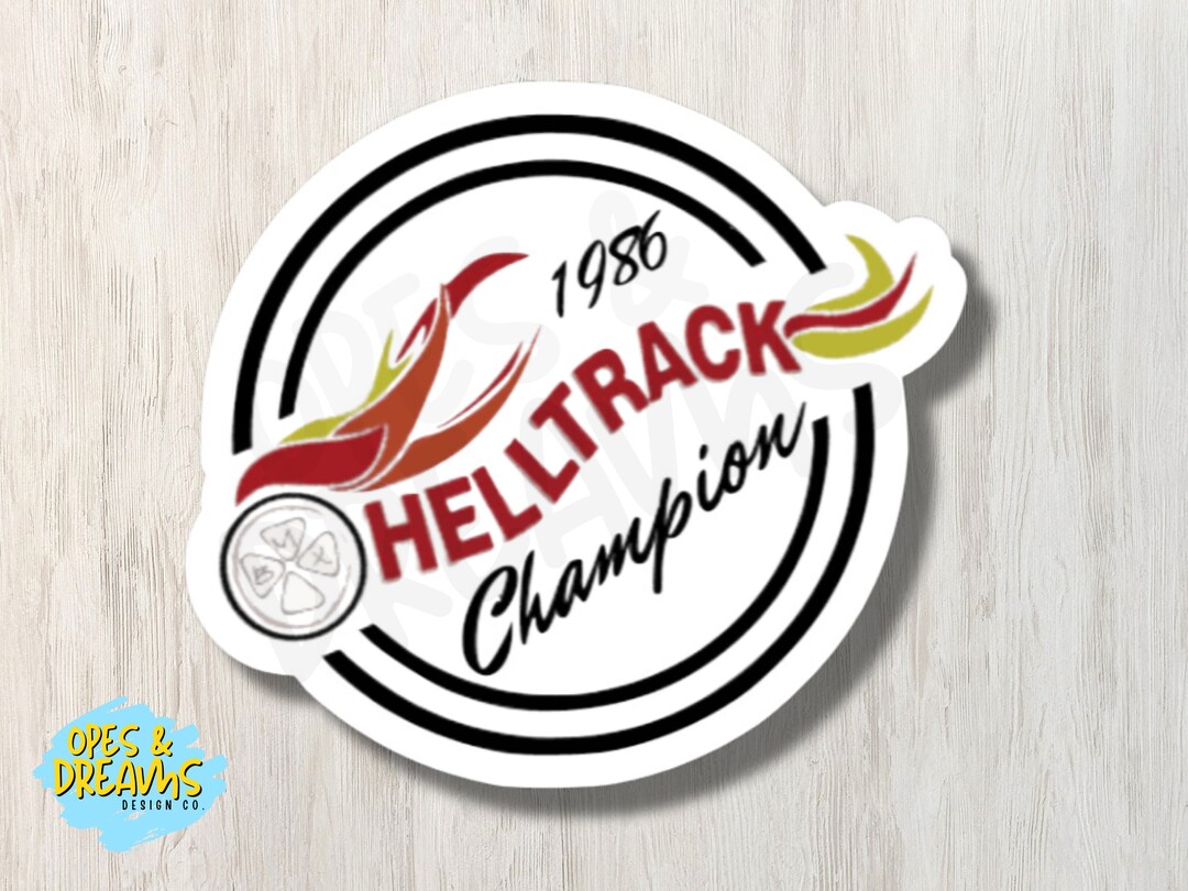 1986 Helltrack Champion From the Movie Rad - Waterproof, Laminated ...