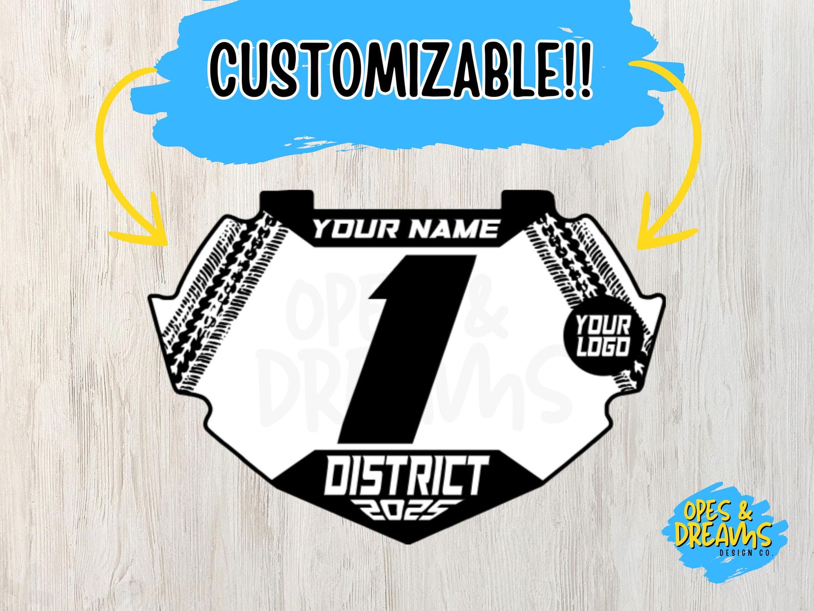 2025 Custom District BMX Number Plate Insets - Fits Answer, Box ...