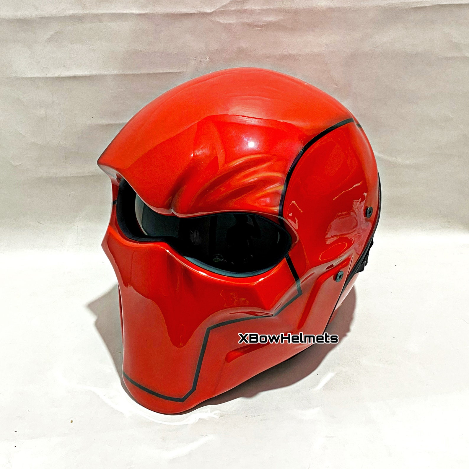 New Arrival Red Hood Motorcycle Helmet Style (dot & Ece Approved) - Etsy