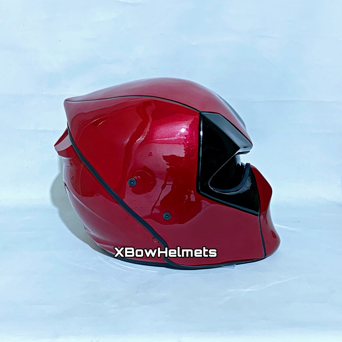 Custom Deadpool Motorcycle Helmet Red Maroon Style dot & Ece - Etsy