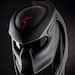 Custom Predator Motorcycle Helmet Had-painted Fire Blue (dot & Ece ...
