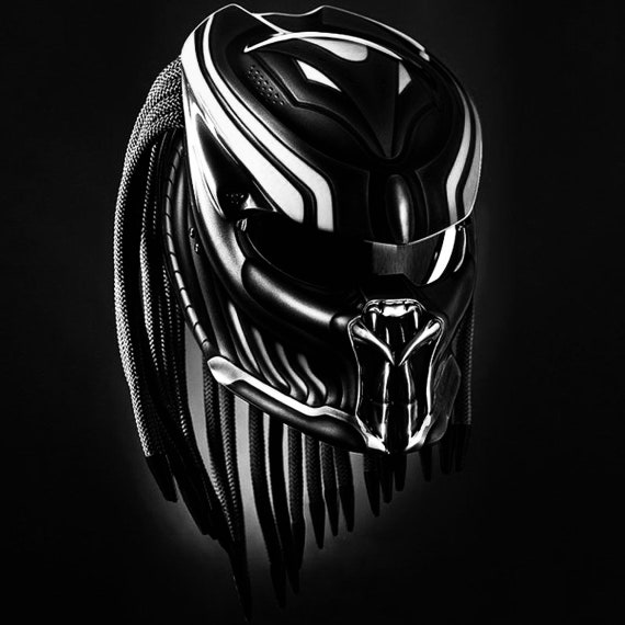New Arrival Predator Motorcycle Helmet Airbrushing Fangs White | Etsy