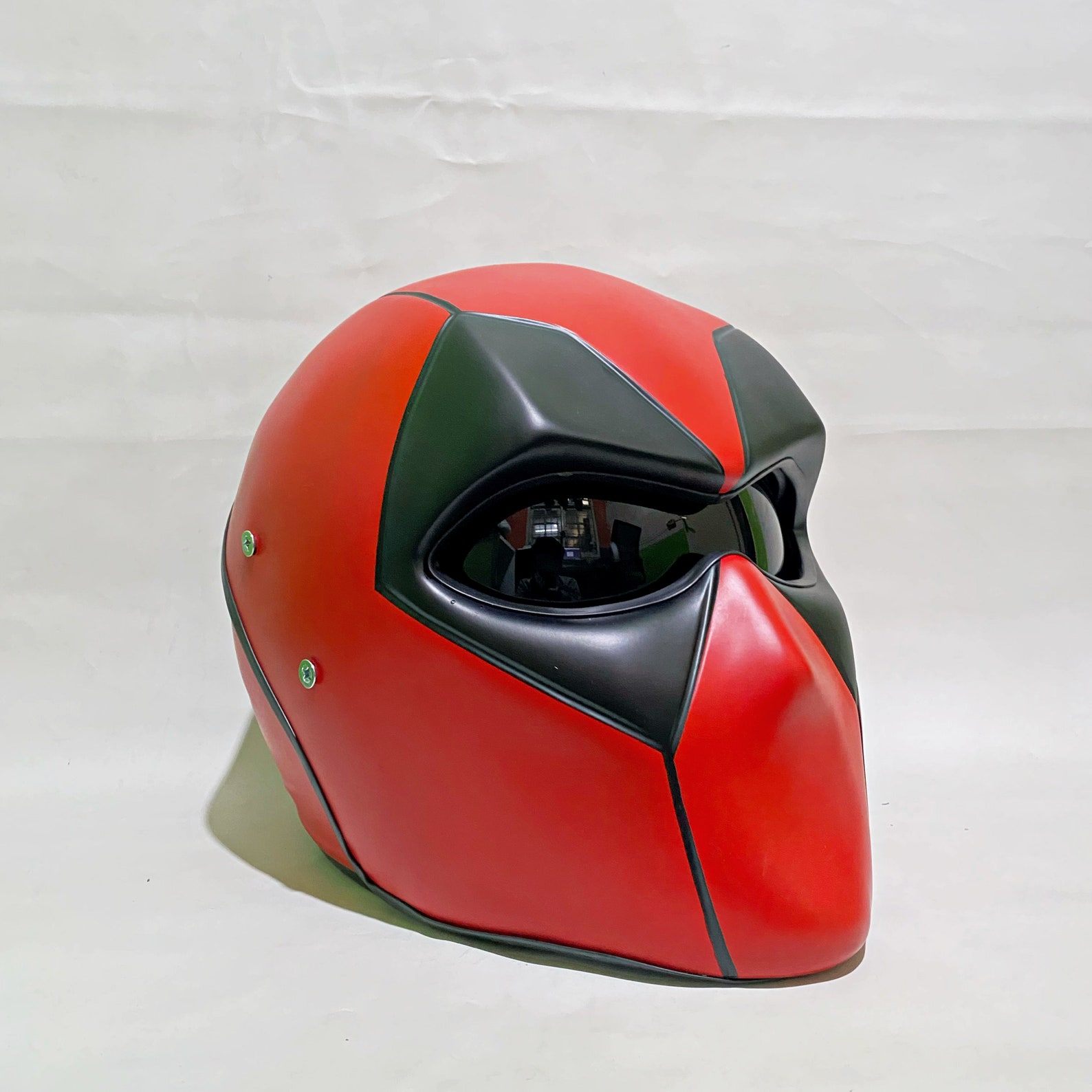 Custom Deadpool Motorcycle Helmet Red Style dot & Ece - Etsy
