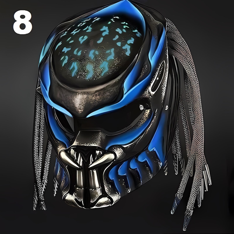 Blue Predator Helmet - Etsy