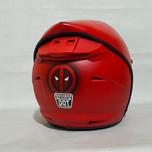 Custom Deadpool Motorcycle Helmet Red Style (dot & Ece Approved) - Etsy