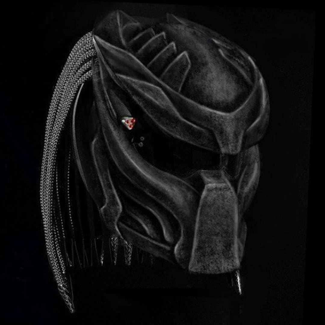 New Predator Motorcycle Helmet Black Mamba Matte Style (dot & Ece ...