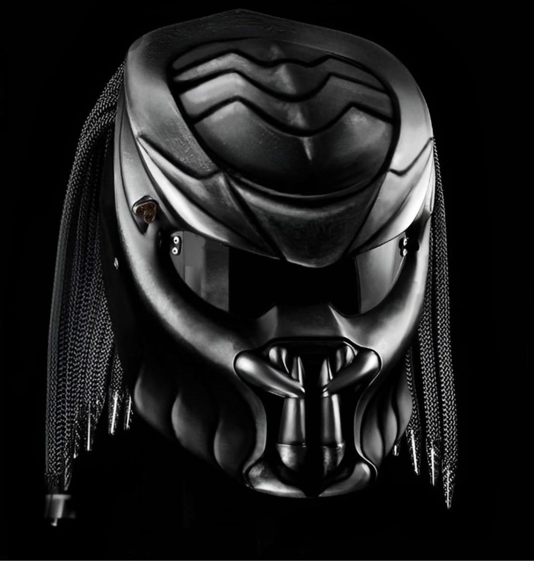 New Custom Predator Motorcycle Helmet the Black Mamba Matte (dot & Ece ...