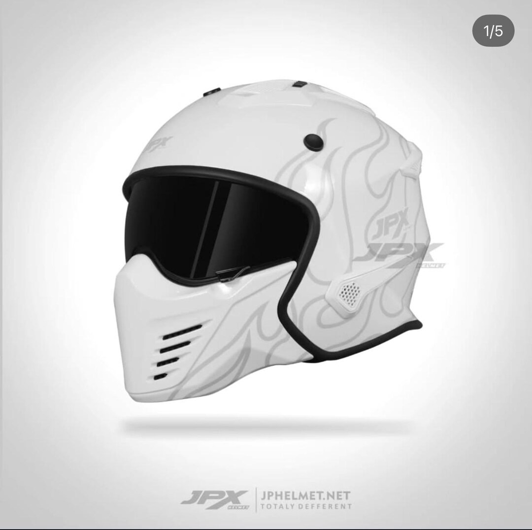 New Custom JPX MX 726-R Fire White Style dot & Ece Approved - Etsy
