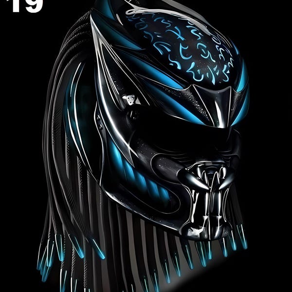 Blue Predator Helmet - Etsy