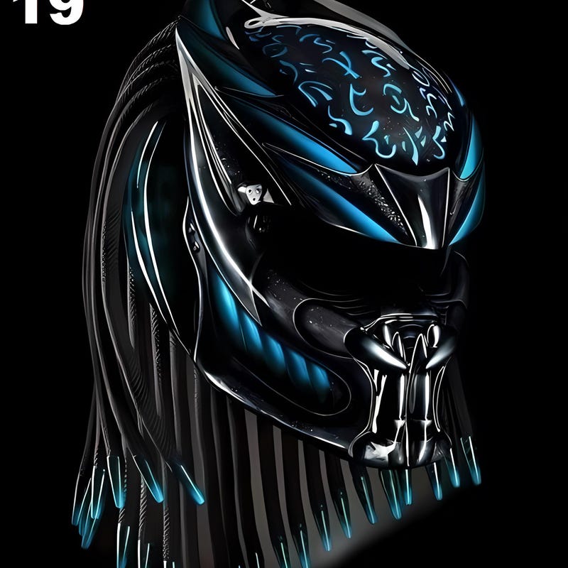 Predator Motorcycle Helmet - Etsy