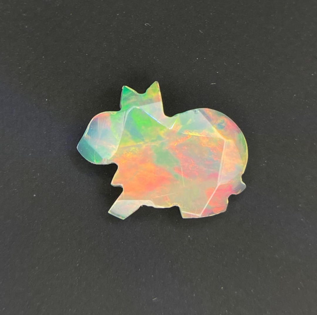 Rabbit Cut Ethiopian Opal Gemstone, Jewelry Making (0.95 Carats) - Etsy