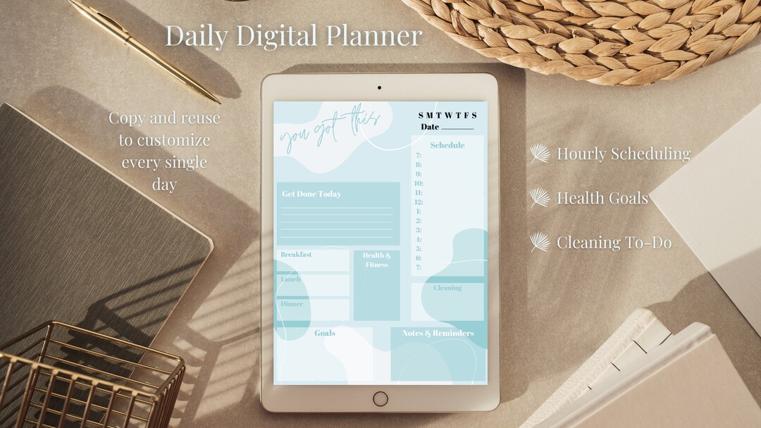 Daily Digital Planner | Printable Planner | iPad Planner | Goodnotes ...