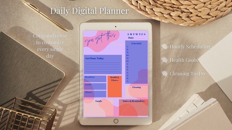 Daily Digital Planner | Printable Planner | iPad Planner | Goodnotes ...
