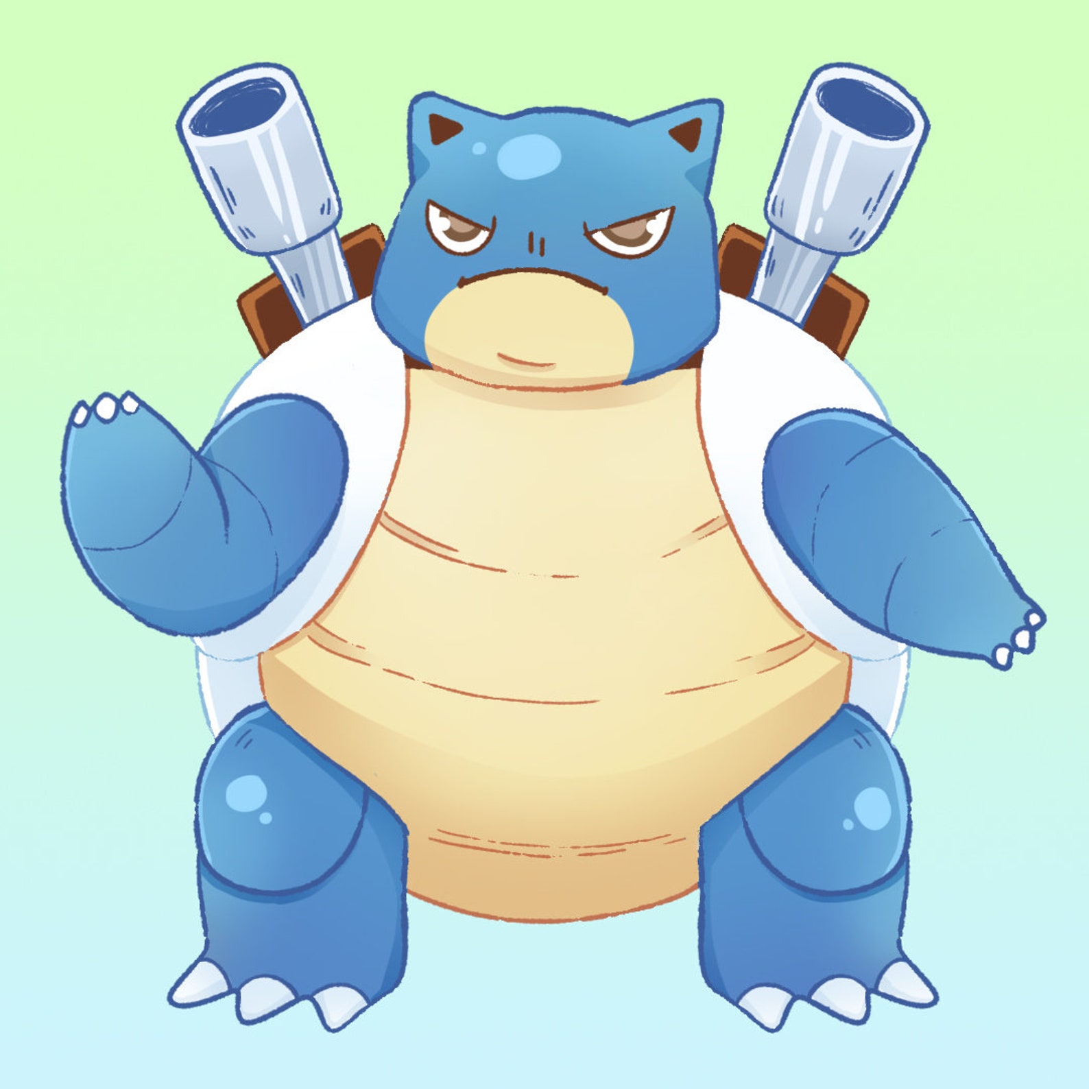Blastoise Sticker, Pokemon Vinyl Decal, Water-type Pokemon Decal ...