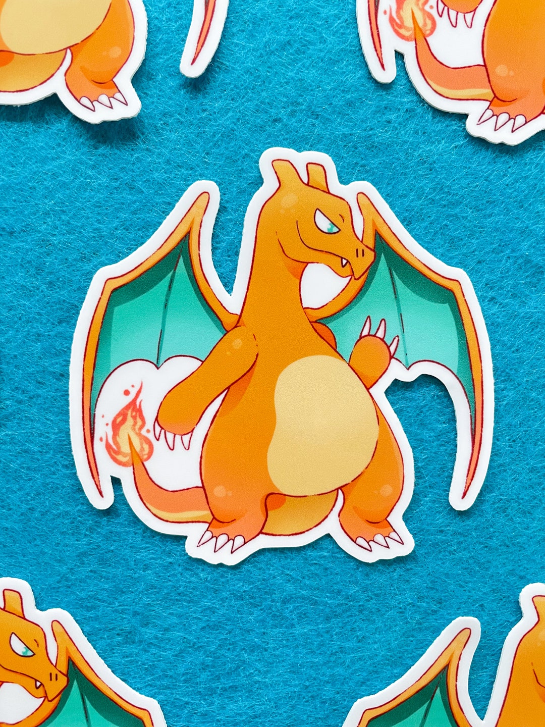 Blaziken Sticker, Pokemon Vinyl Decal, Cute Fire-type Design, Handmade ...
