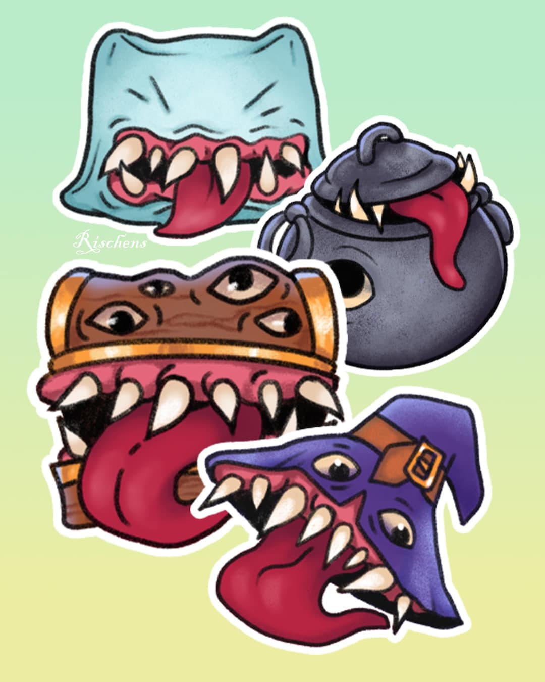 Hand-drawn Mimic Tokens: D&D Monster Starter Set (digital Download) - Etsy