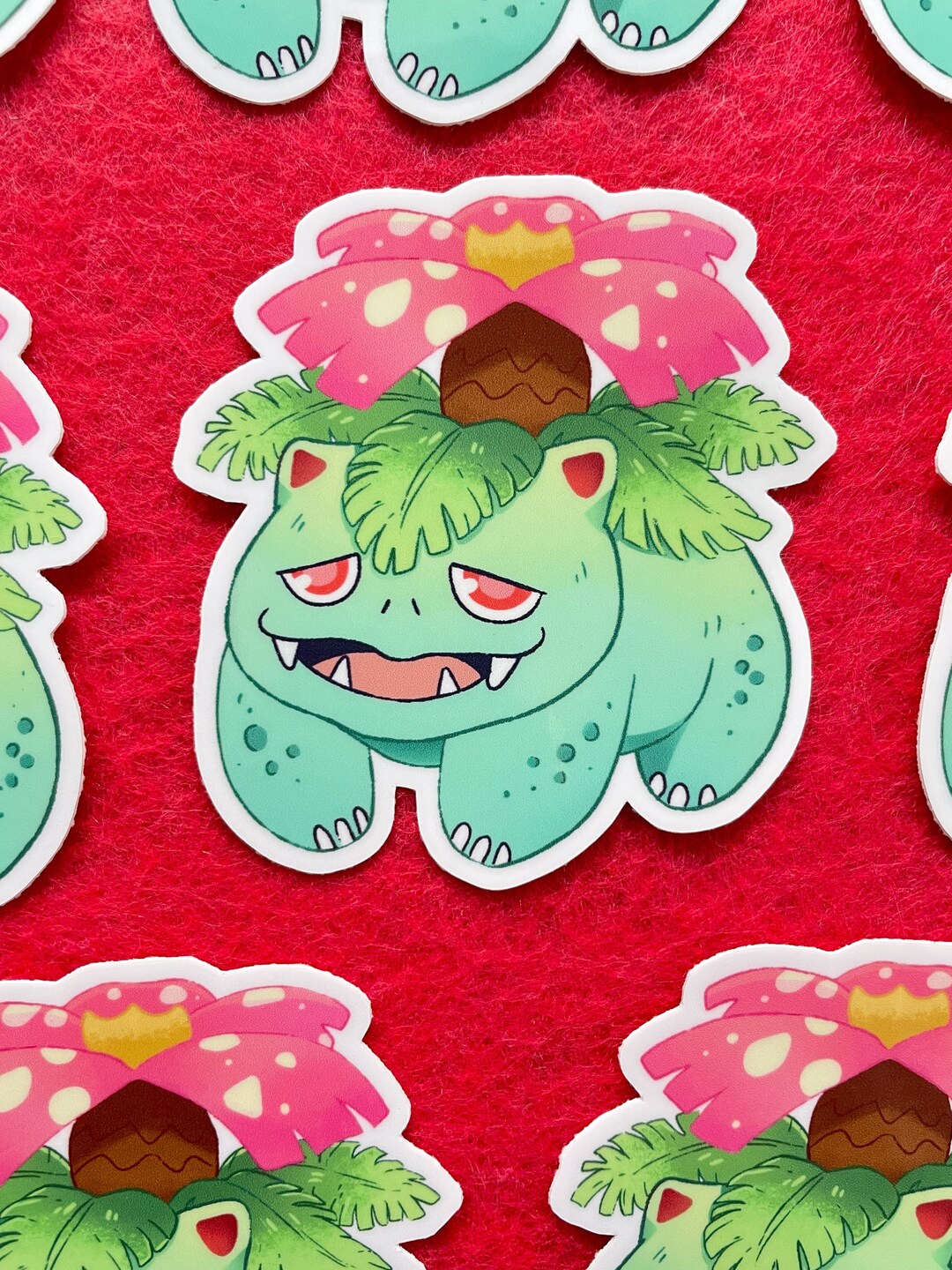Venusaur Sticker, Pokemon Vinyl Decal, Cute Plant-type Design, Handmade ...