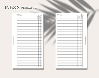 Inbox Personal Printable - Etsy