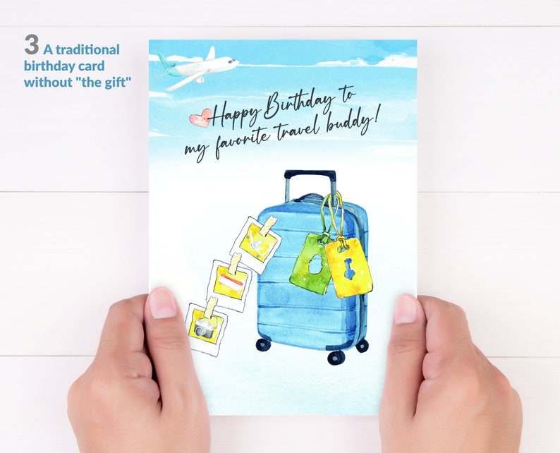 Printable Birthday Card for Travel Buddy Watercolor Design Greeting ...