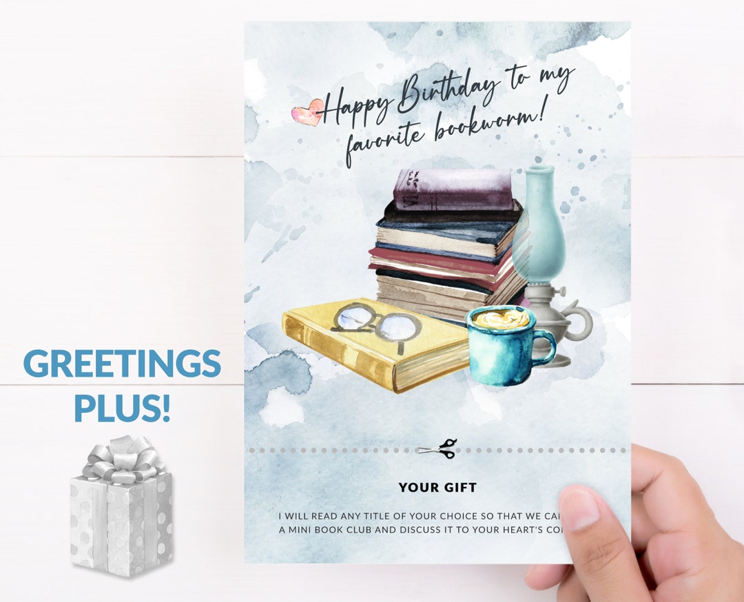 Printable Birthday Card for A Bookworm | Gifts & Cards That Care ...