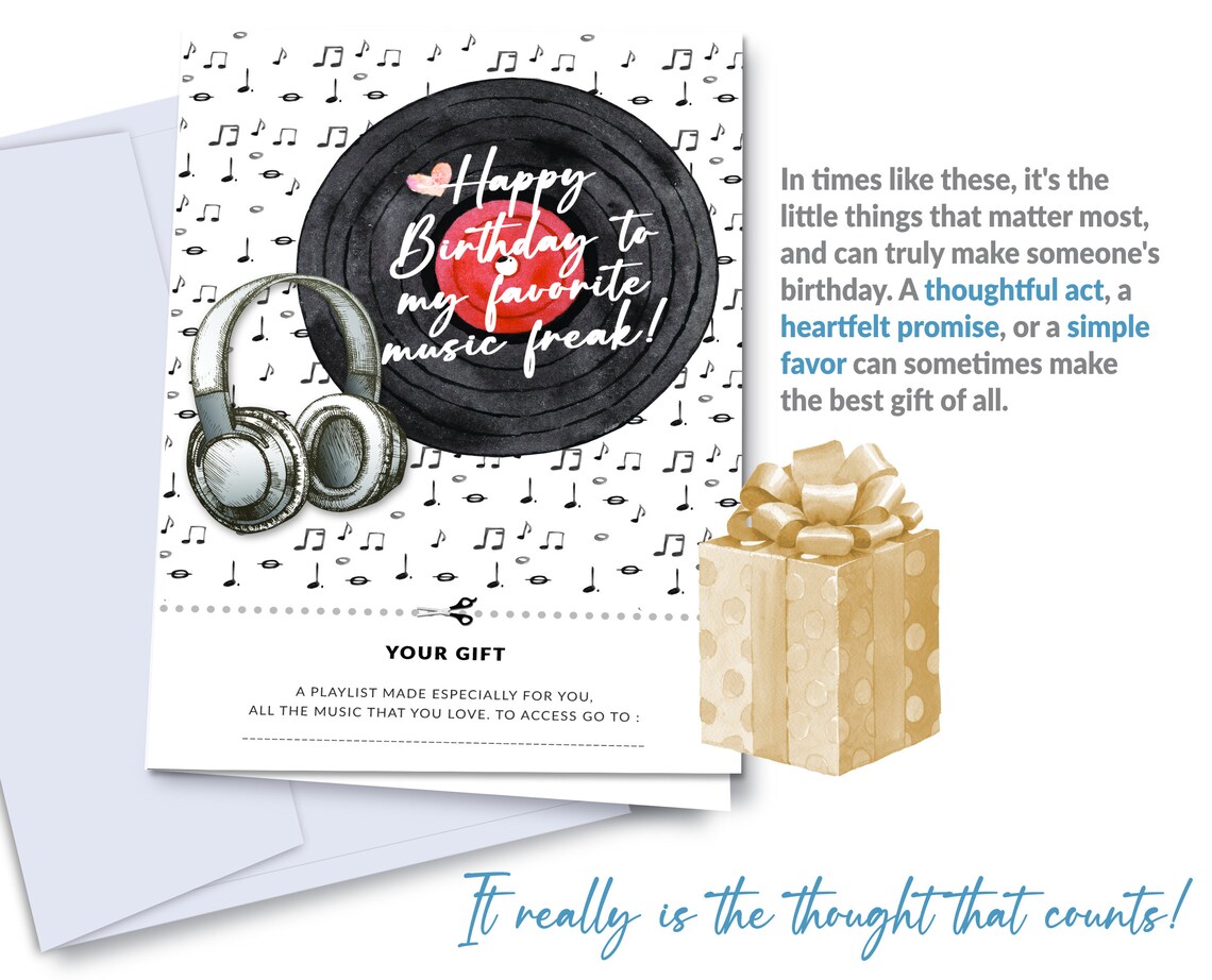 Printable Birthday Card for A Music Freak Music Lover's Greeting Card ...