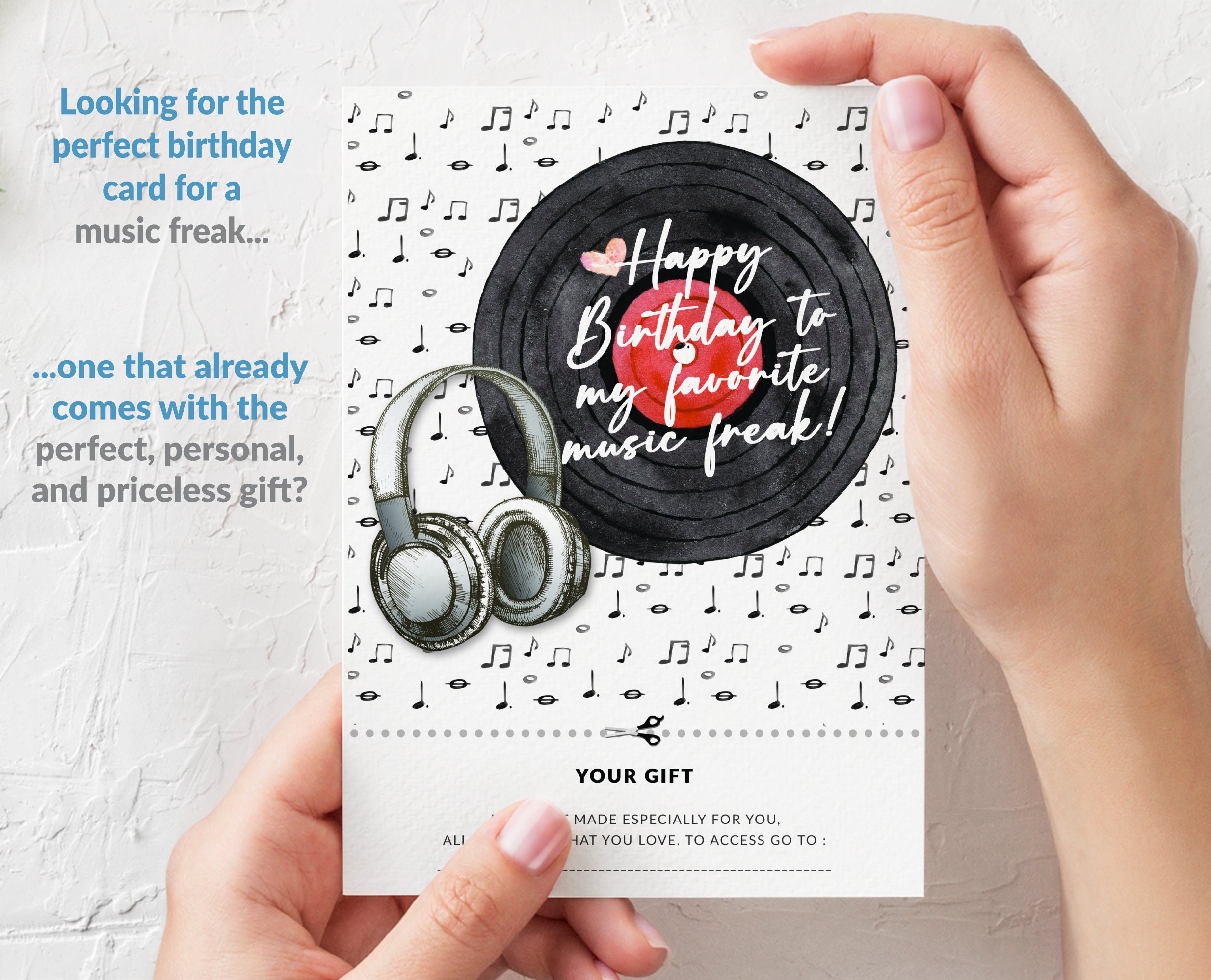 Printable Birthday Card for A Music Freak Music Lover's Greeting Card ...