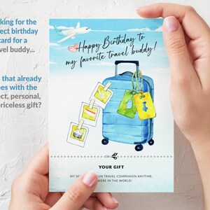 Printable Birthday Card for Travel Buddy Watercolor Design Greeting ...