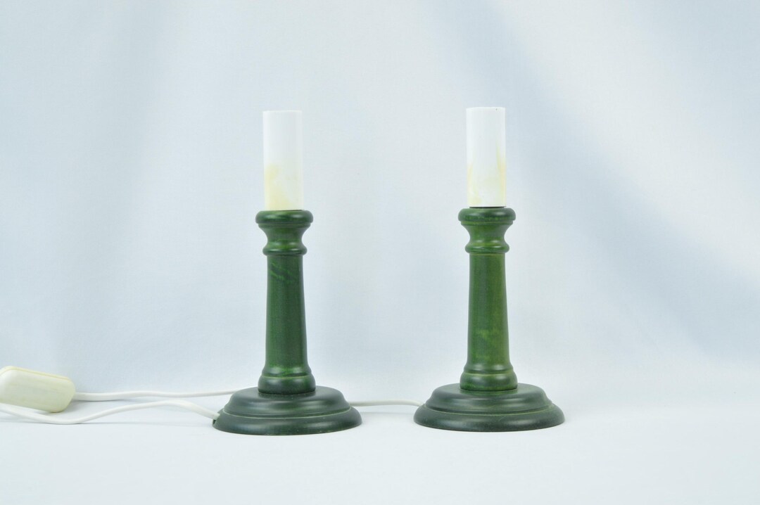 Handmade Vigan Green Vintage Table Lamp: Classic Home Decor (EU Plug ...