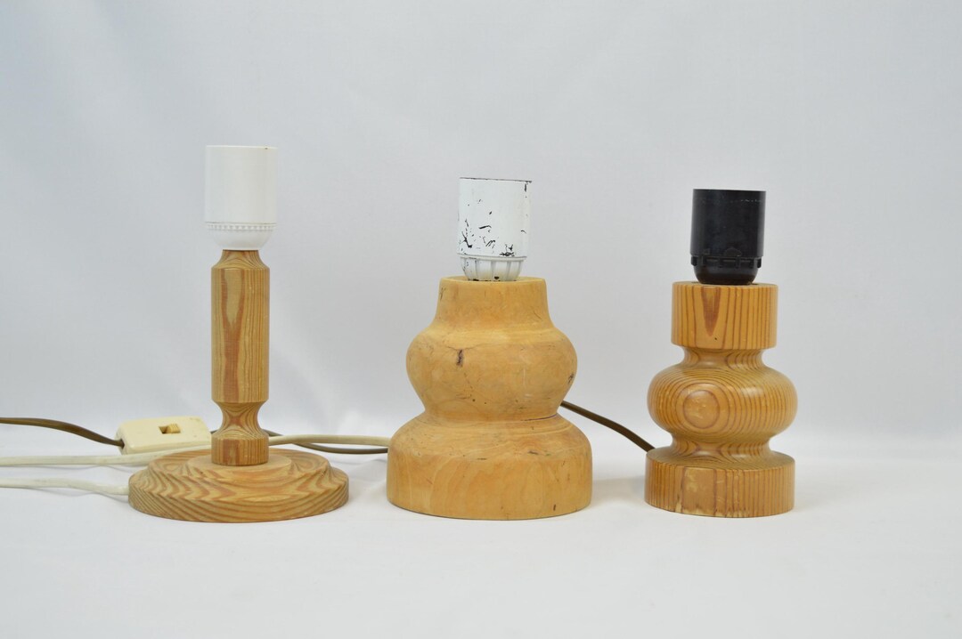 Vintage Handmade Wood Lamps | Rustic Home Decor | Unique Lighting Gift ...