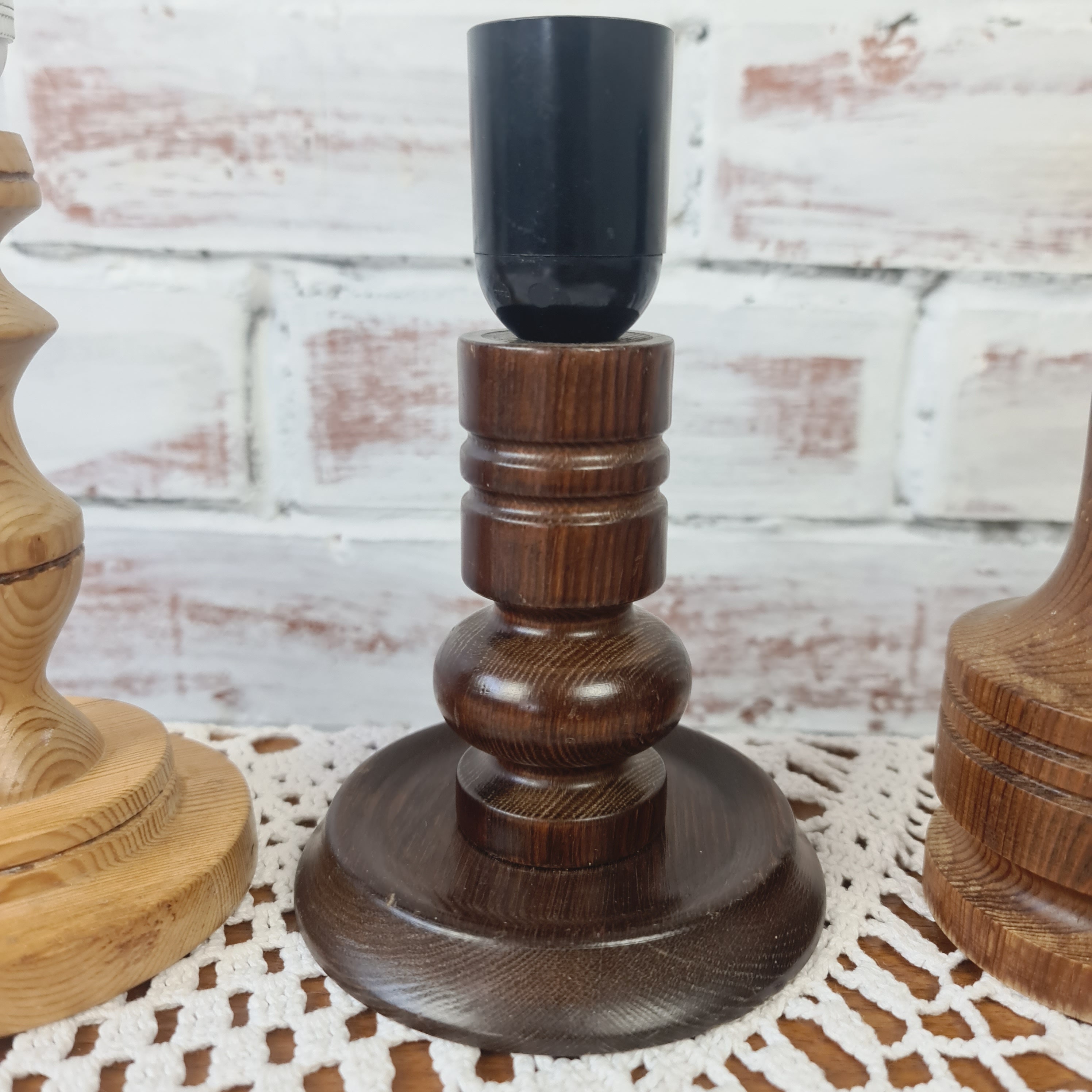 Handmade Vintage Wood Lamp Base: Rustic Scandinavian Table Lamp - Etsy