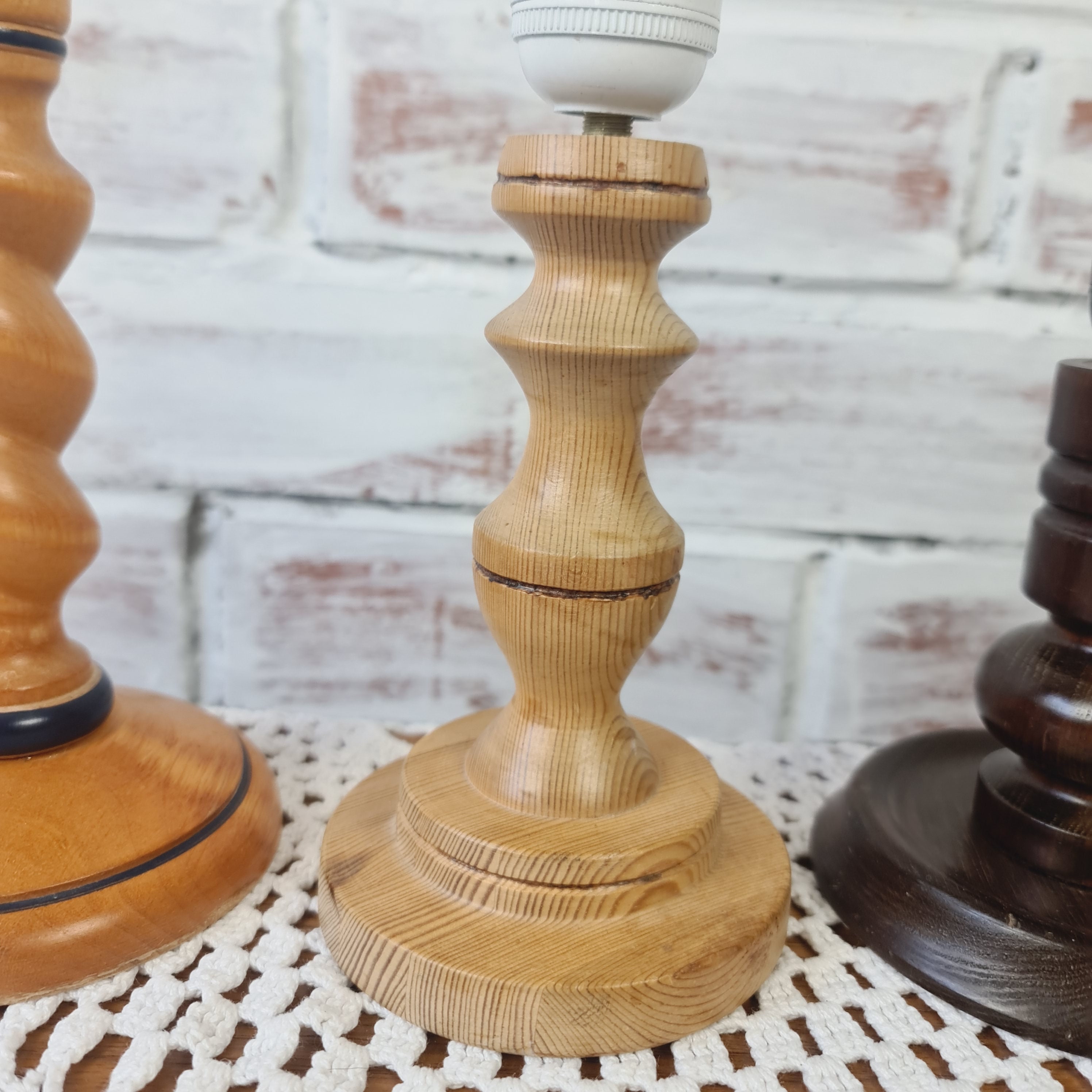 Handmade Vintage Wood Lamp Base: Rustic Scandinavian Table Lamp - Etsy