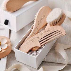 Custom Wood Comb Grooming Set Personalized Girls Brush and Comb Set ...