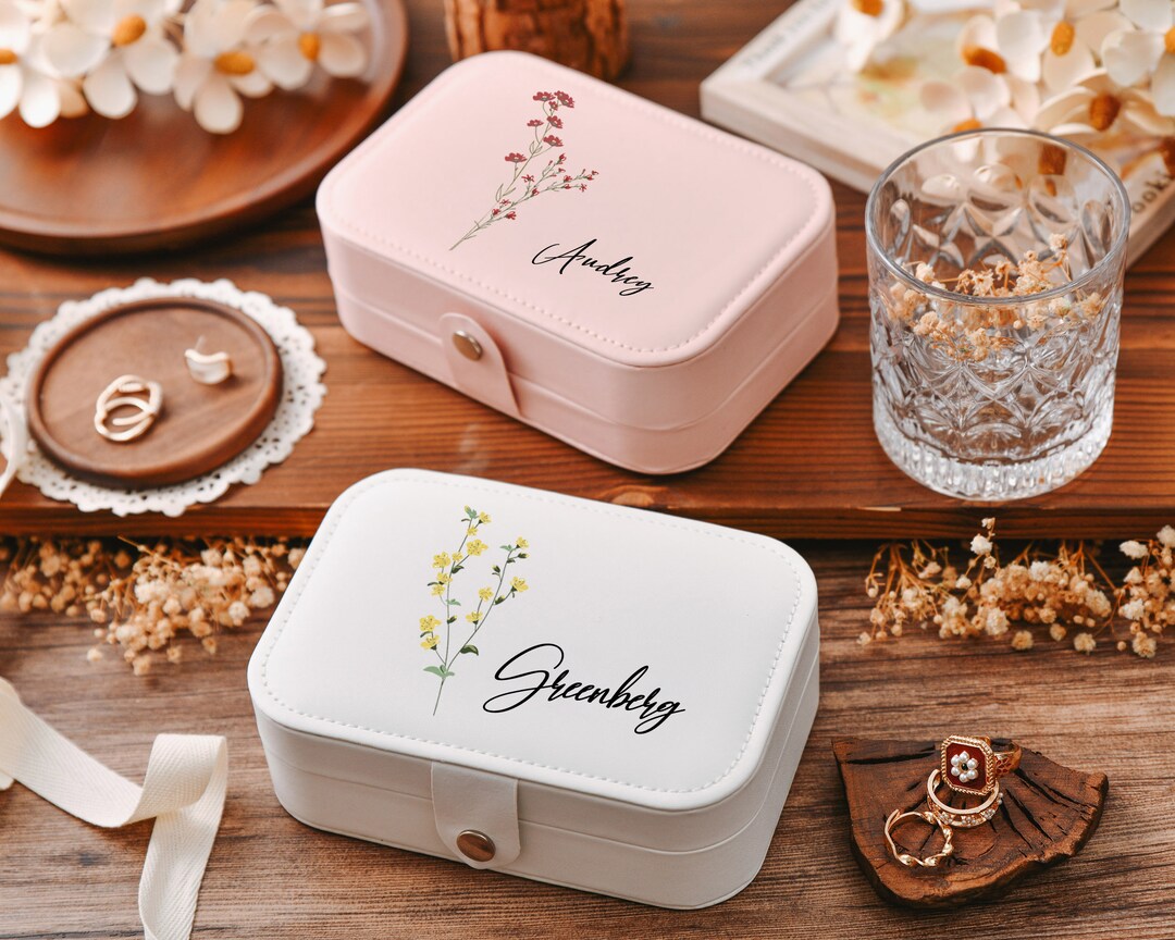 Personalized Jewelry Storage Box, Bridesmaid Gift, Ideal Gift for Mom ...