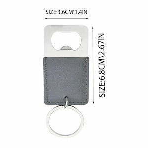 Personalized Leather Keychain Bottle Opener With Custom Engraving ...